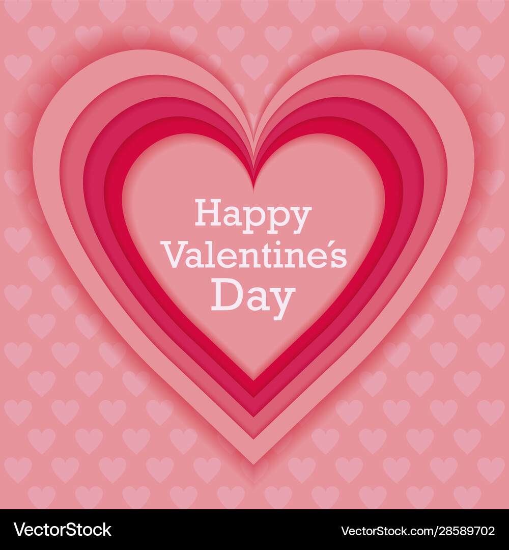 Pink heart valentines day design Royalty Free Vector Image