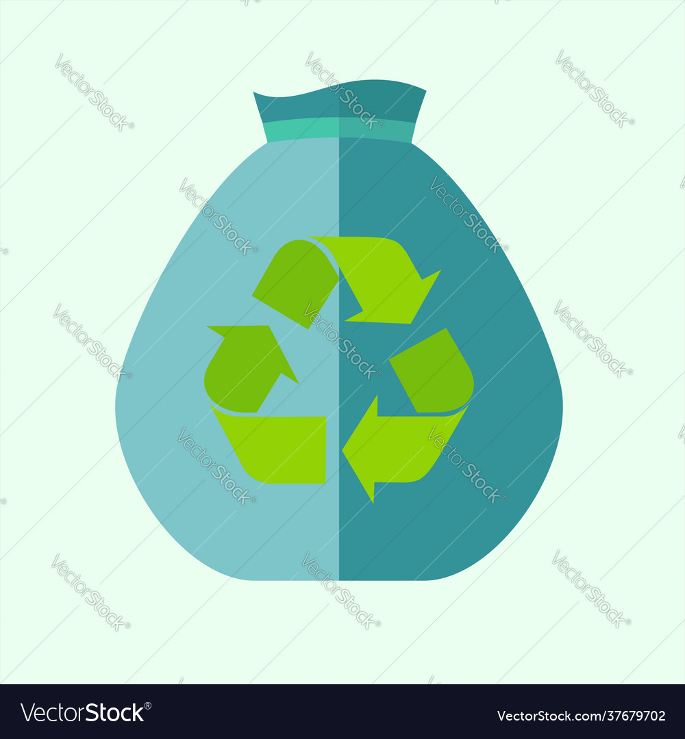 Recycling icon with waste Royalty Free Vector Image