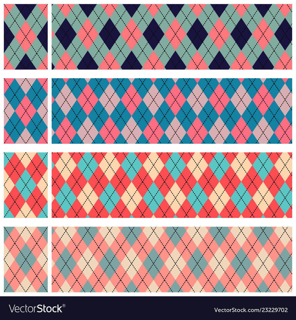 Scottish patterns set Royalty Free Vector Image