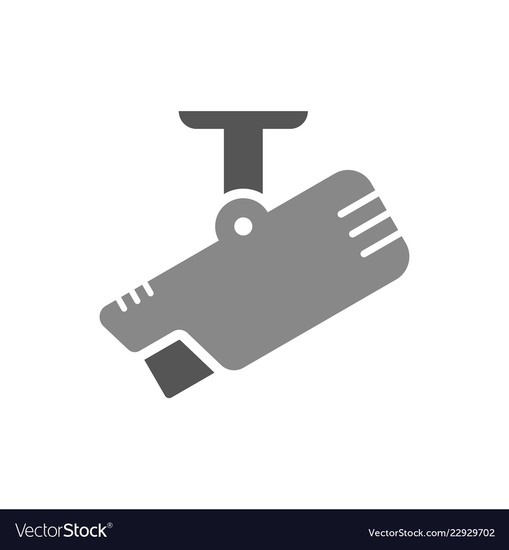 Security camera icon flat camera Royalty Free Vector Image
