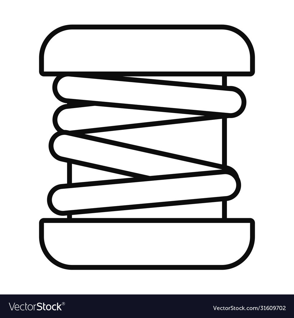 Sewing Bobbin Icon Line Style Royalty Free Vector Image
