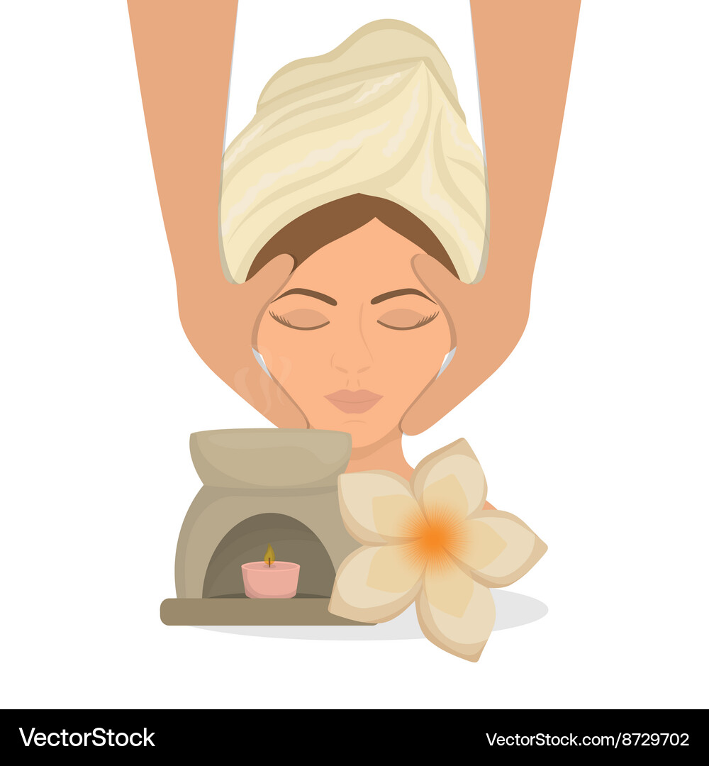 Spa center design Skin care concept Flat Vector Image