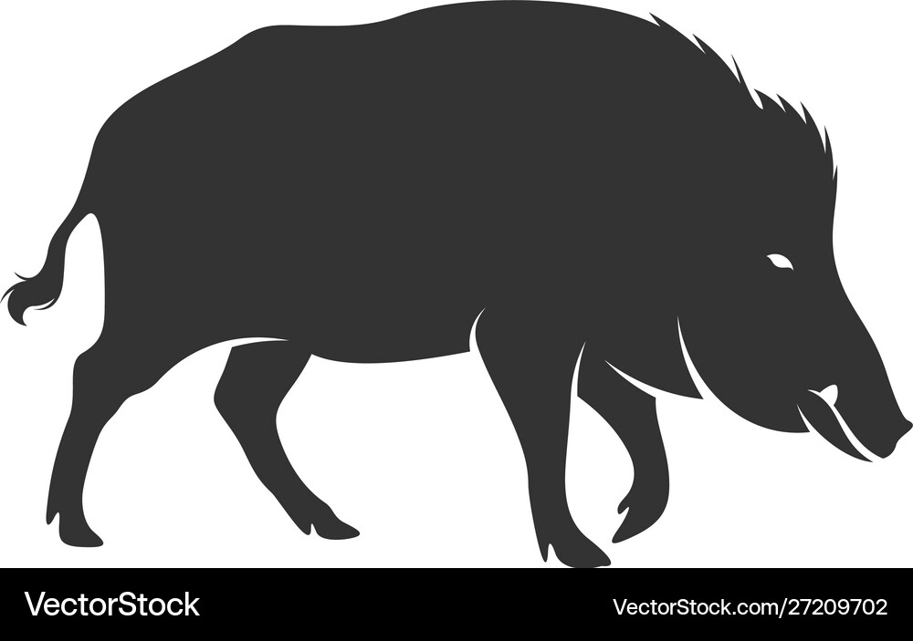 Wild boar logo design template icon symbol Vector Image