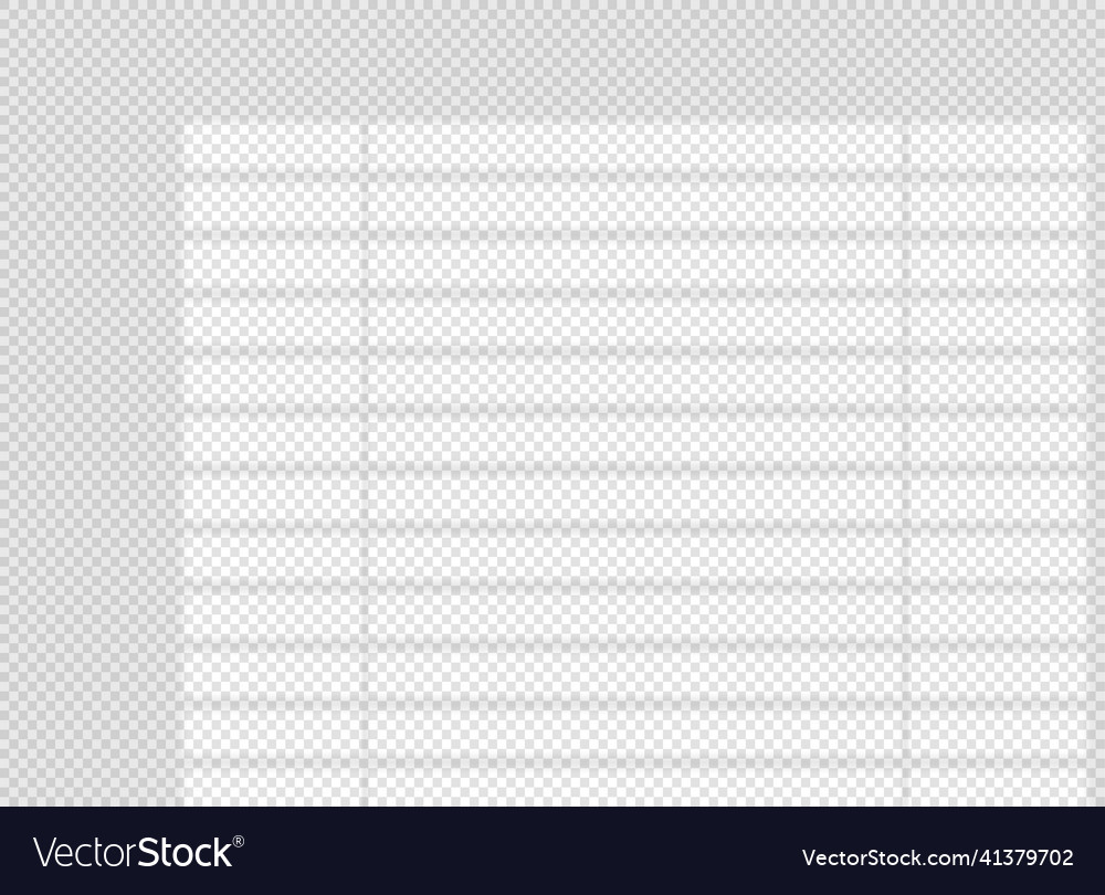 Window light with blinds shadow overlay effect Vector Image