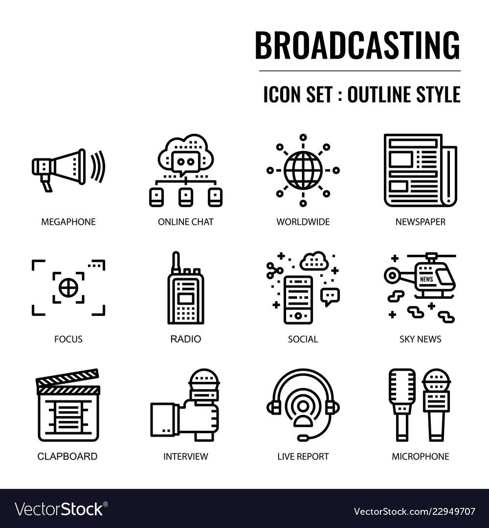 Broadcasting Royalty Free Vector Image - VectorStock