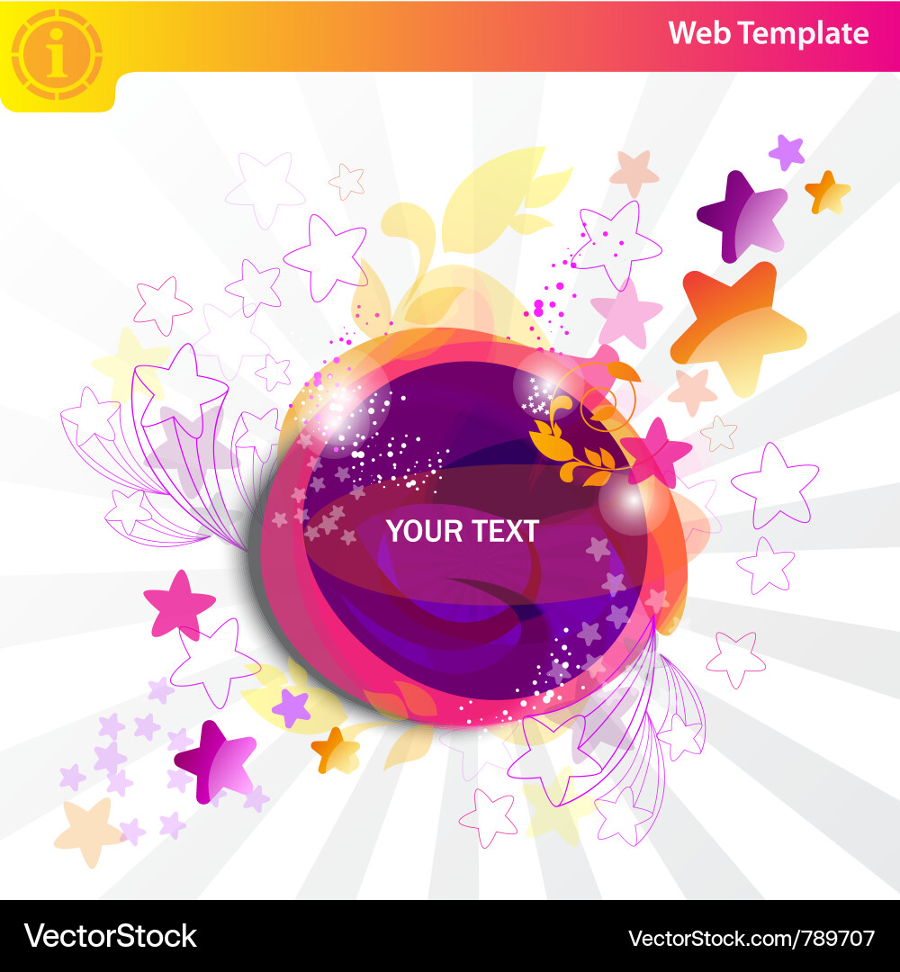 Colorful bubbles and stars Royalty Free Vector Image