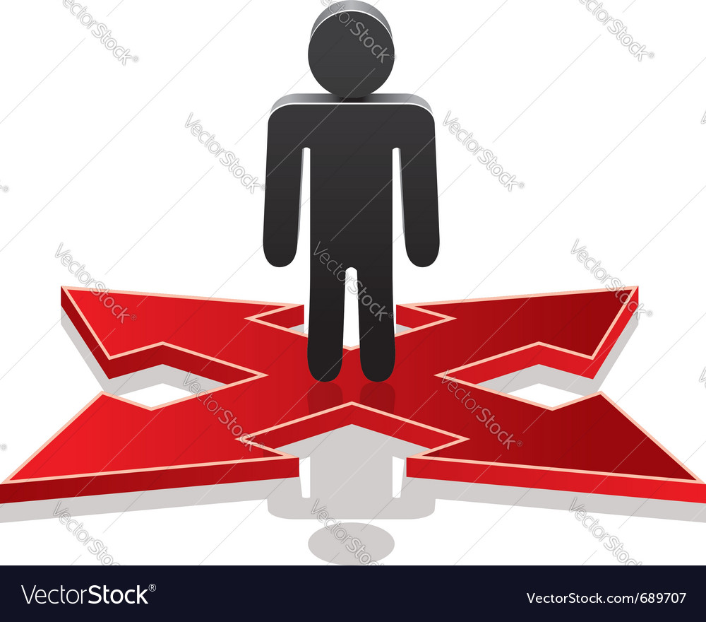 Crossroads Royalty Free Vector Image - VectorStock