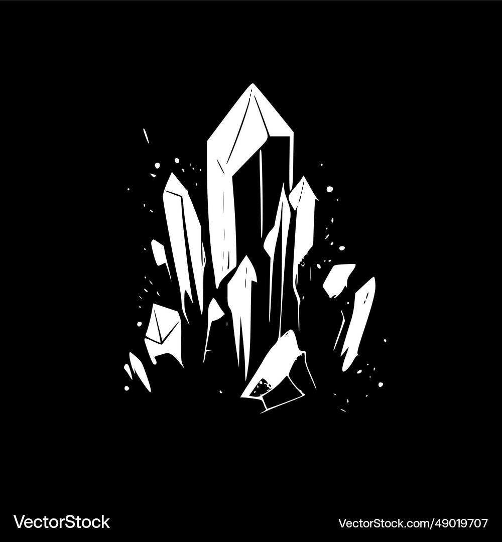 Crystals - minimalist and simple silhouette Vector Image
