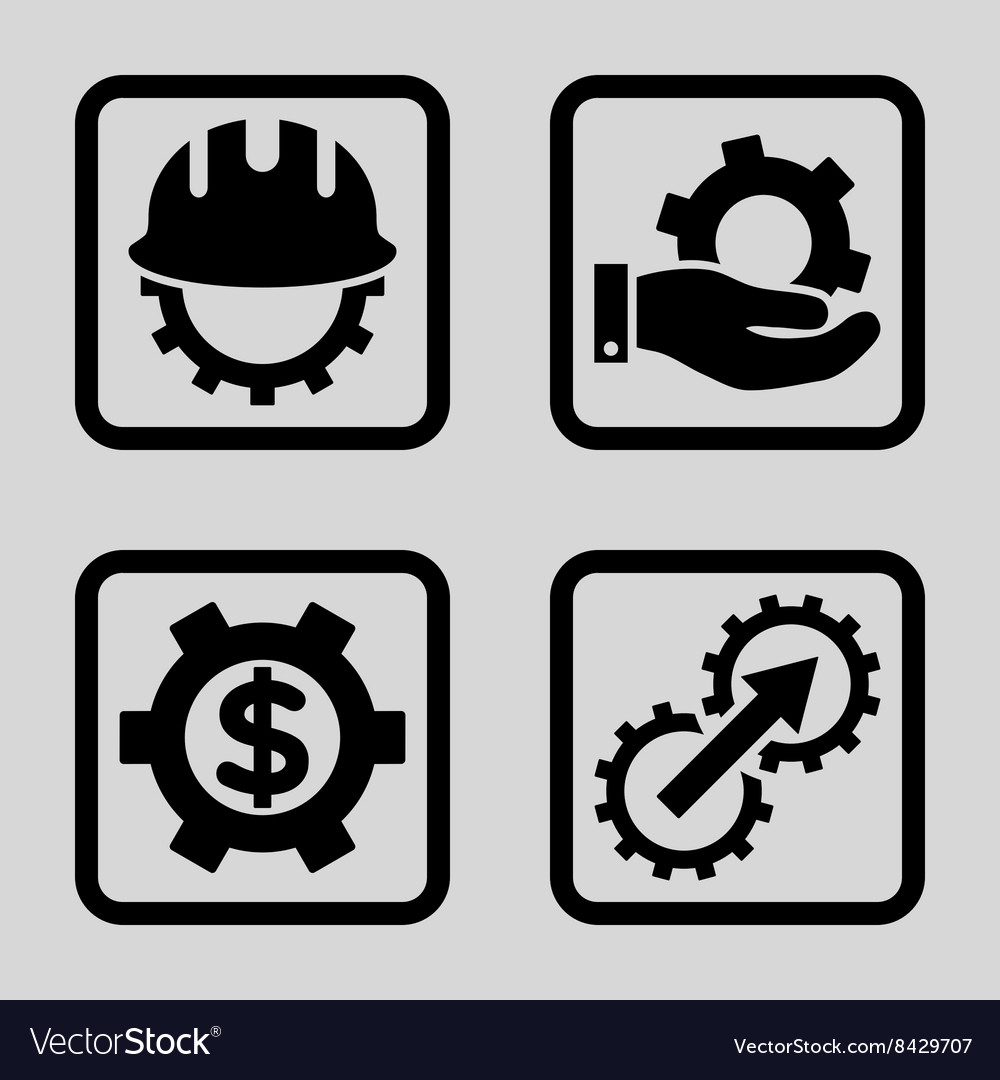 Development flat squared icon Royalty Free Vector Image