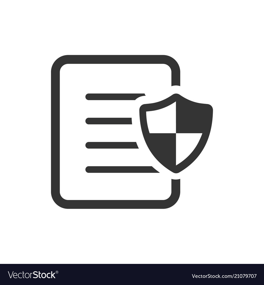 Document protection icon Royalty Free Vector Image Document protection icon Royalty Free Vector Image