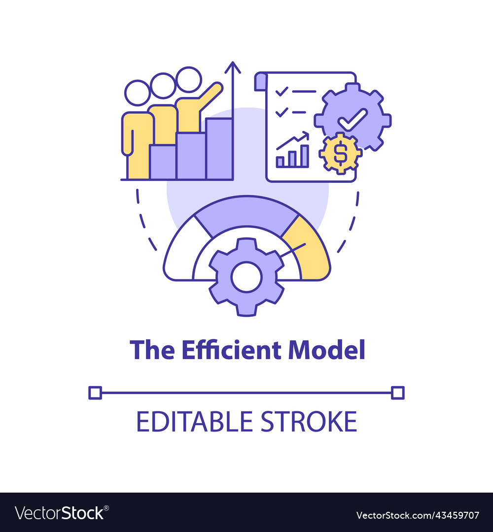 Efficient model concept icon Royalty Free Vector Image Efficient model concept icon Royalty Free Vector Image