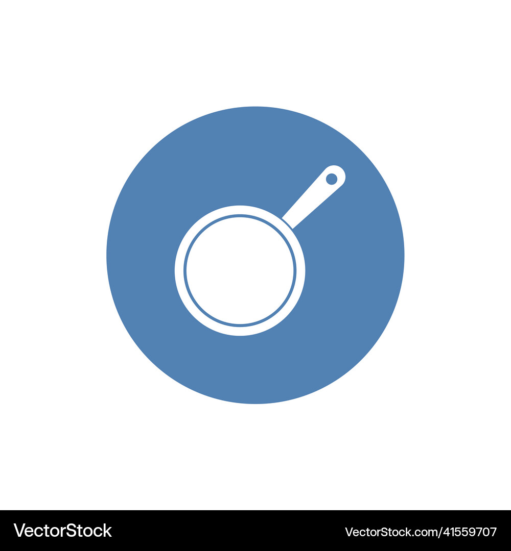 Frying pan icon pan logo concept silhouette icon Vector Image