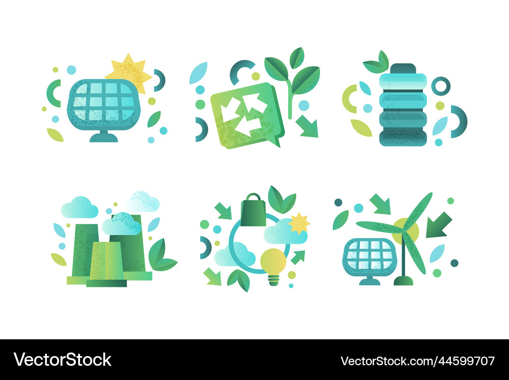 Green ecology and eco-friendly environmental Vector Image