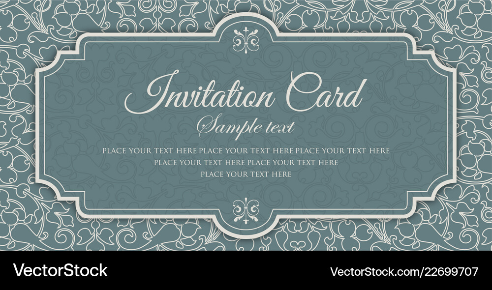 Invitation card design in retro style Royalty Free Vector