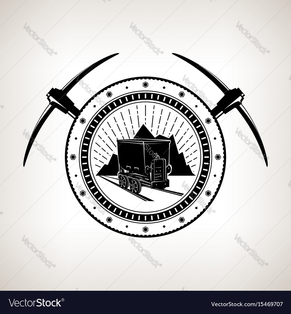 Mining industry concept Royalty Free Vector Image