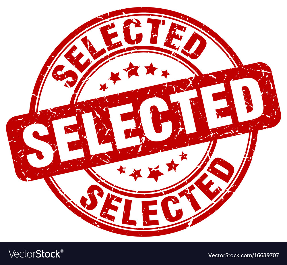 Selected Stamp Royalty Free Vector Image VectorStock