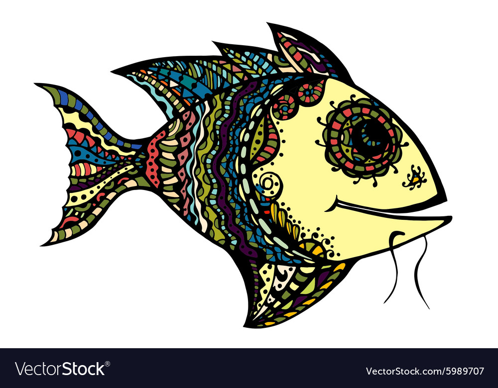 Stylized fish Royalty Free Vector Image - VectorStock