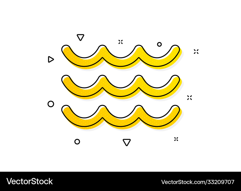 Waves icon sea flowing sign Royalty Free Vector Image