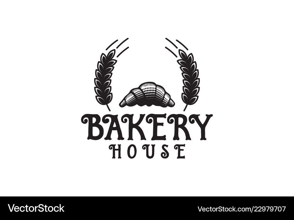 Wheat grain and pastries bakery logo Royalty Free Vector