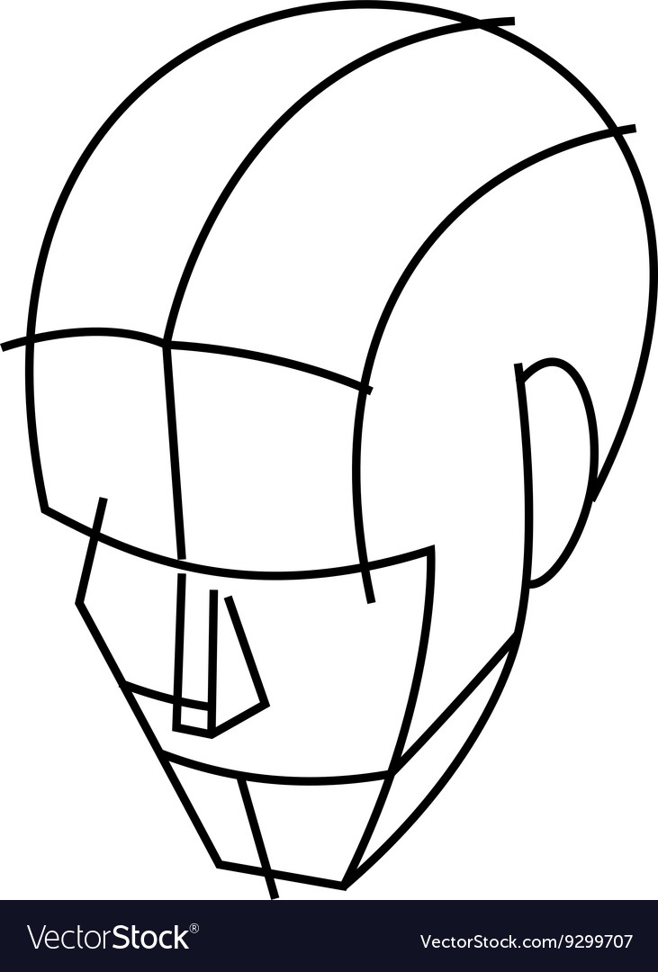 Wire head Royalty Free Vector Image - VectorStock