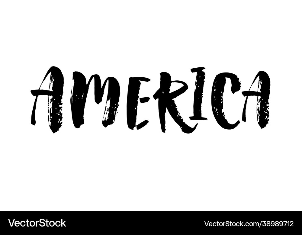 America calligraphy template text for your design Vector Image