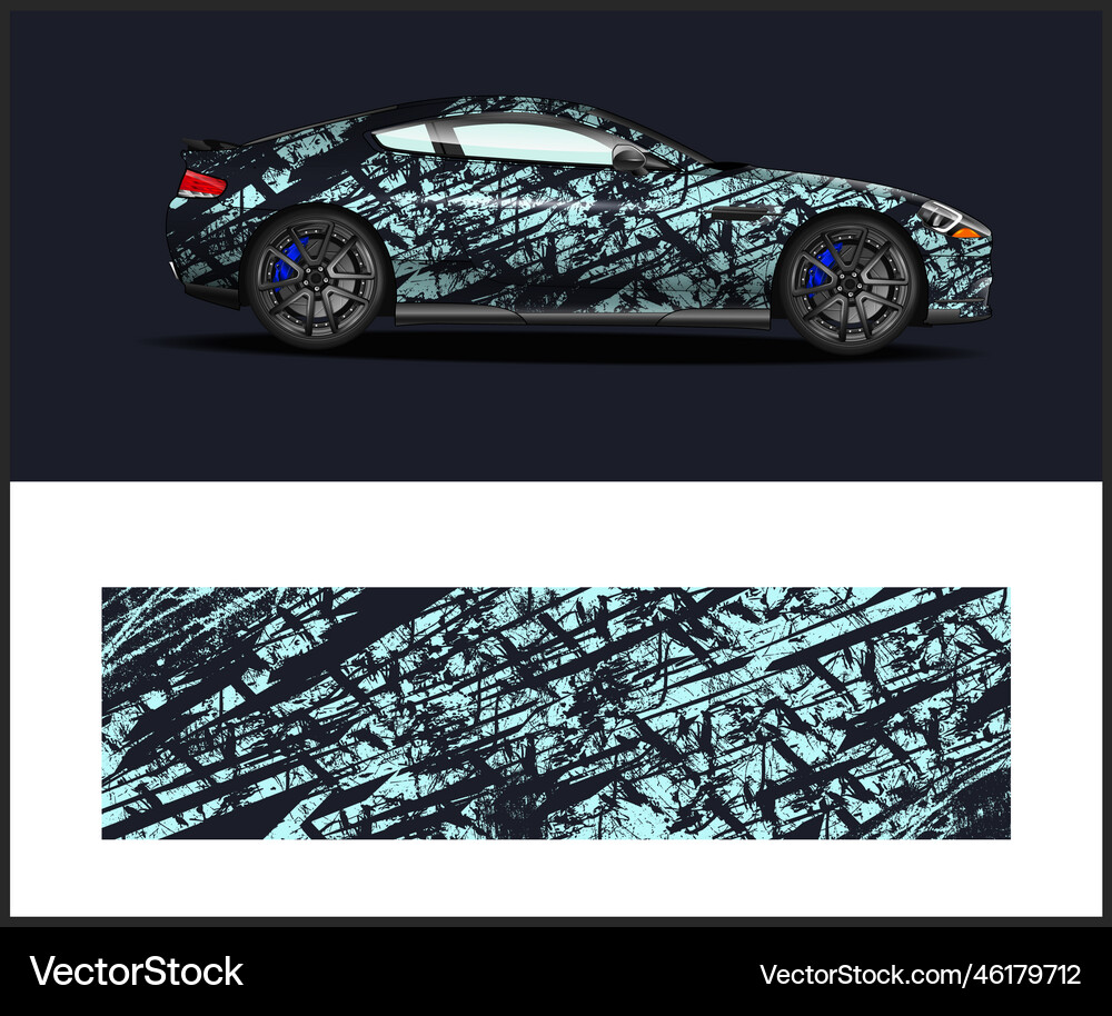 Car wrap design vinyl sticker concept Royalty Free Vector