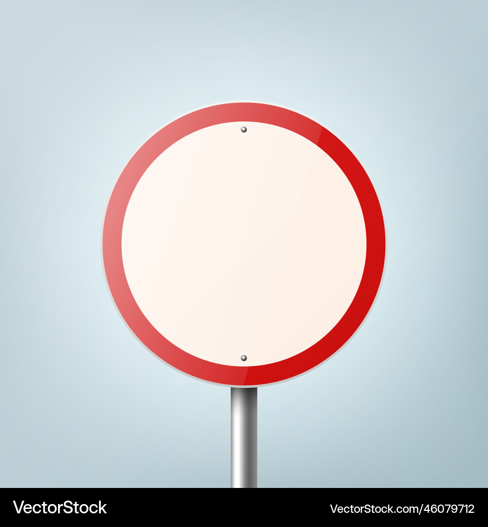 Do not enter white and red round glossy Royalty Free Vector