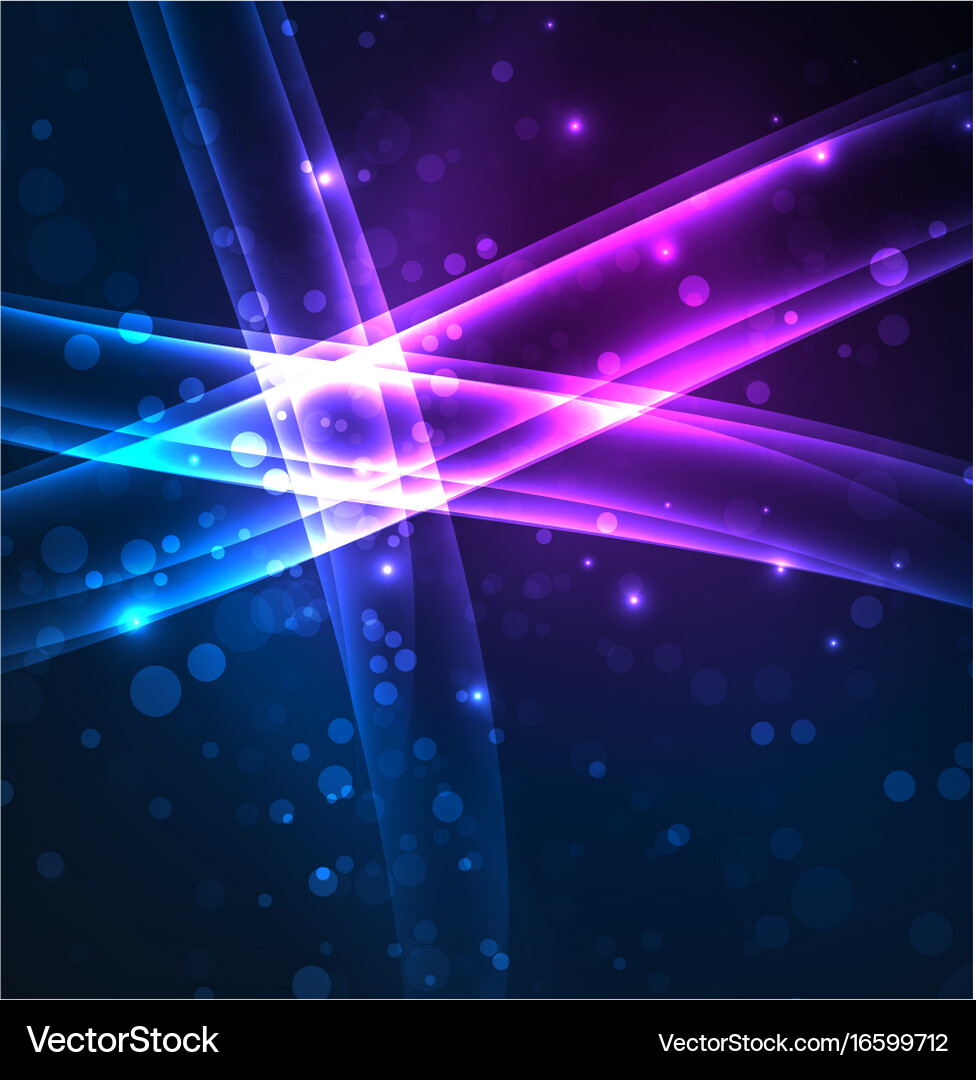 Energy lines glowing waves in dark Royalty Free Vector Image