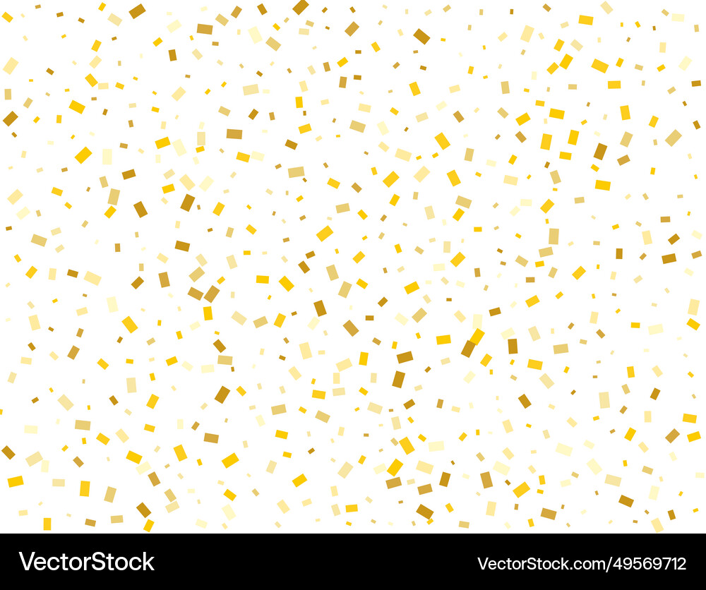 Gender neutral golden rectangles confetti Vector Image