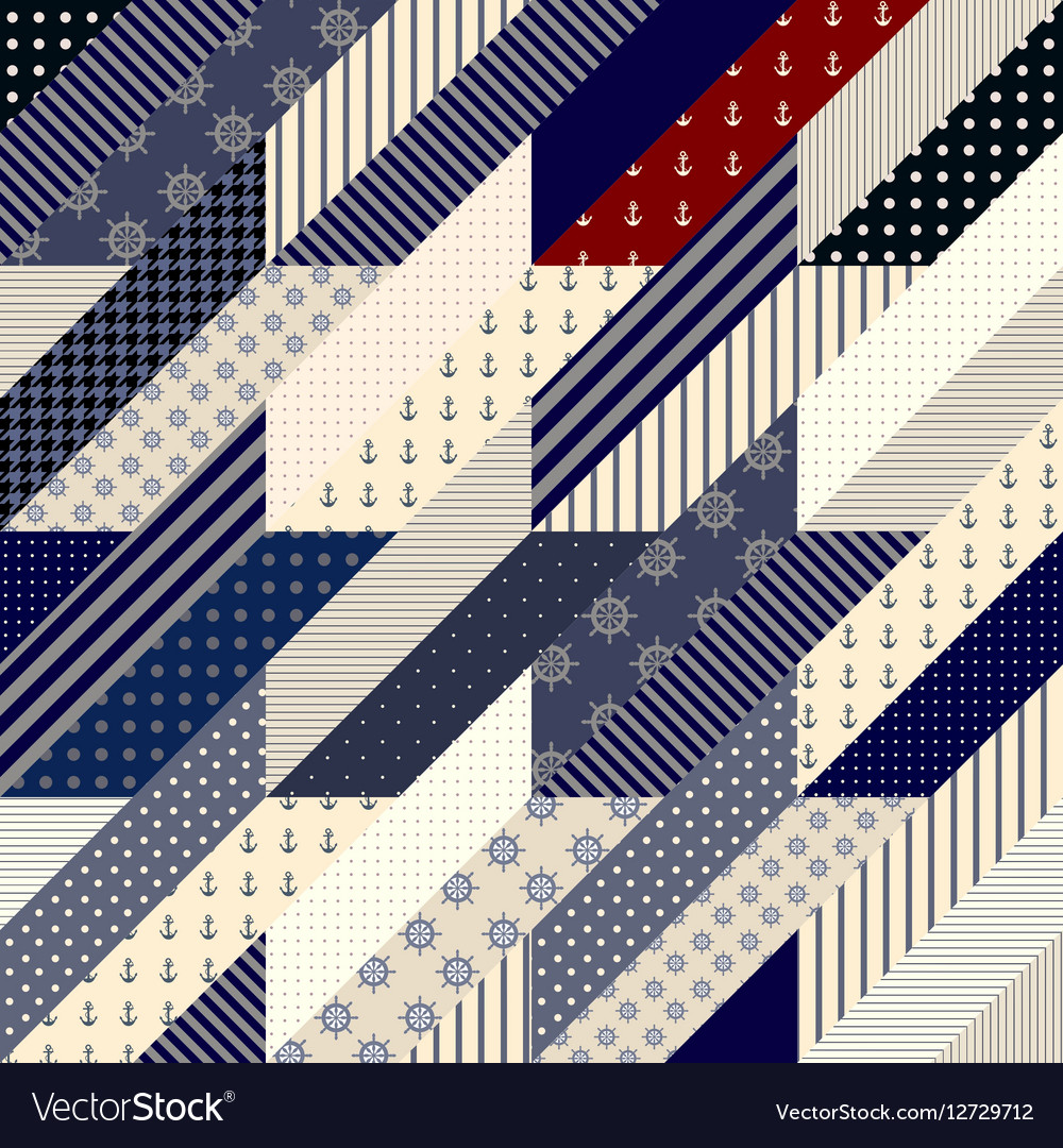Geometrical patchwork pattern Royalty Free Vector Image