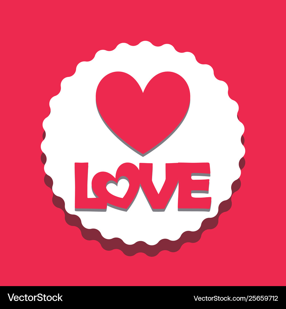 Graphic hearts love and romantic Royalty Free Vector Image