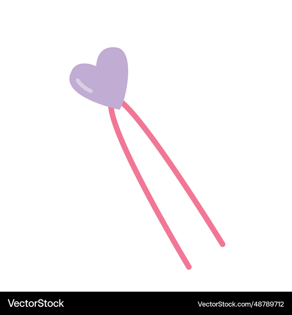 Heart hair pin Royalty Free Vector Image - VectorStock