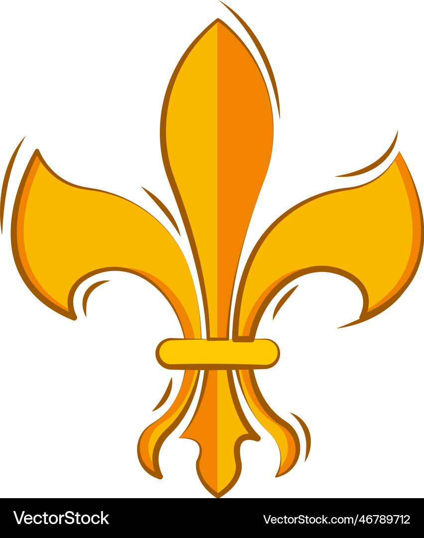 Isolated lys flower symbol icon Royalty Free Vector Image