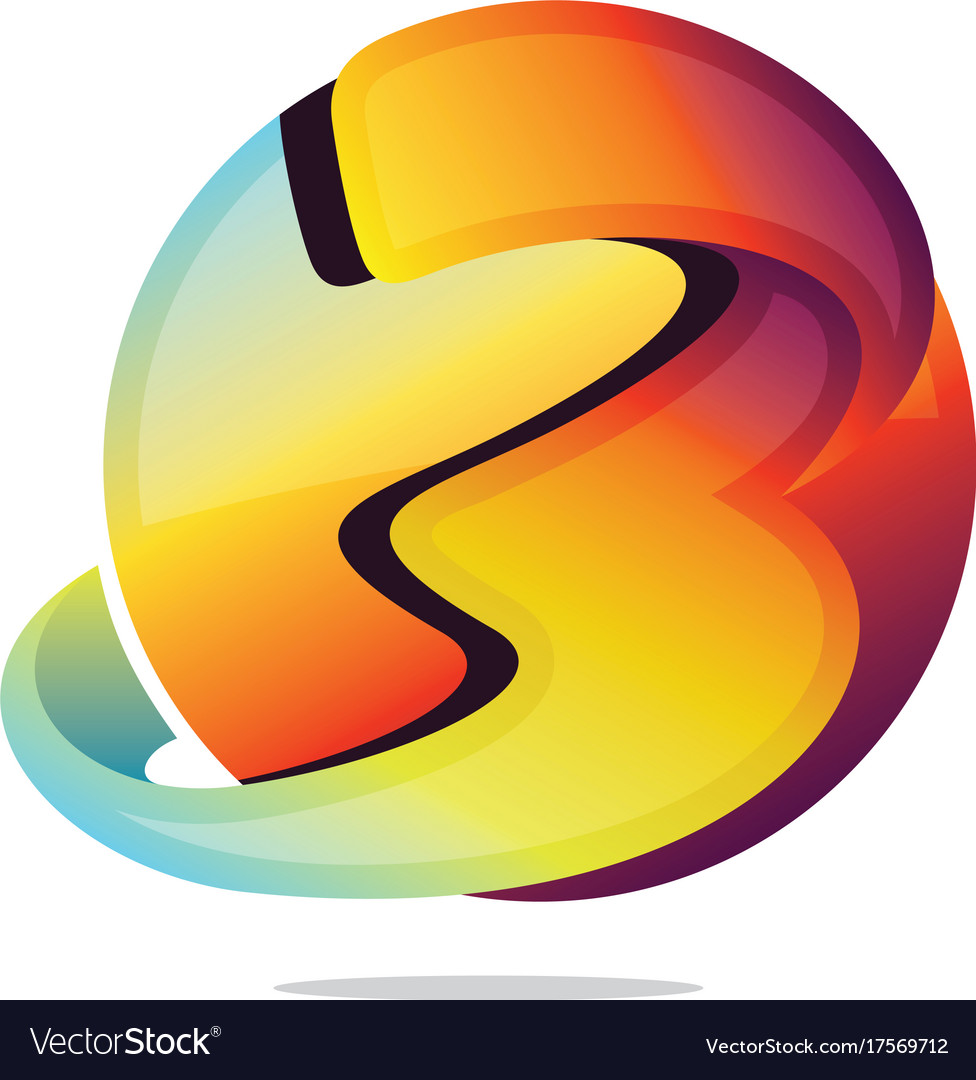 Number three Royalty Free Vector Image - VectorStock