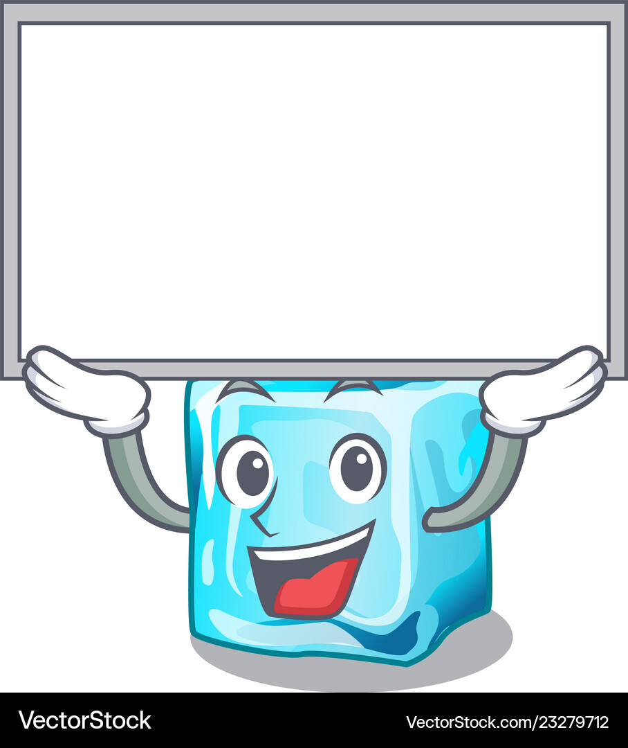 Up board ice cubes shape on the cartoon Royalty Free Vector