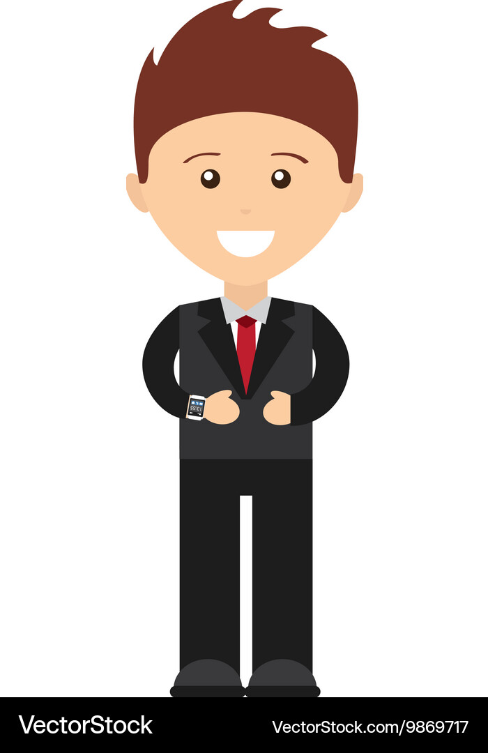 Businessman man smile icon Royalty Free Vector Image