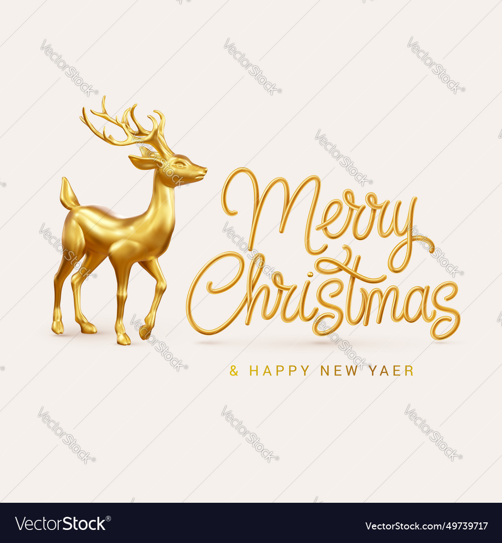 Christmas deer Royalty Free Vector Image - VectorStock