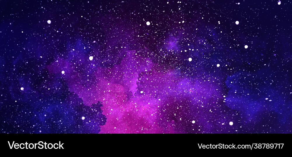 Cosmic beautiful colorful space background Vector Image