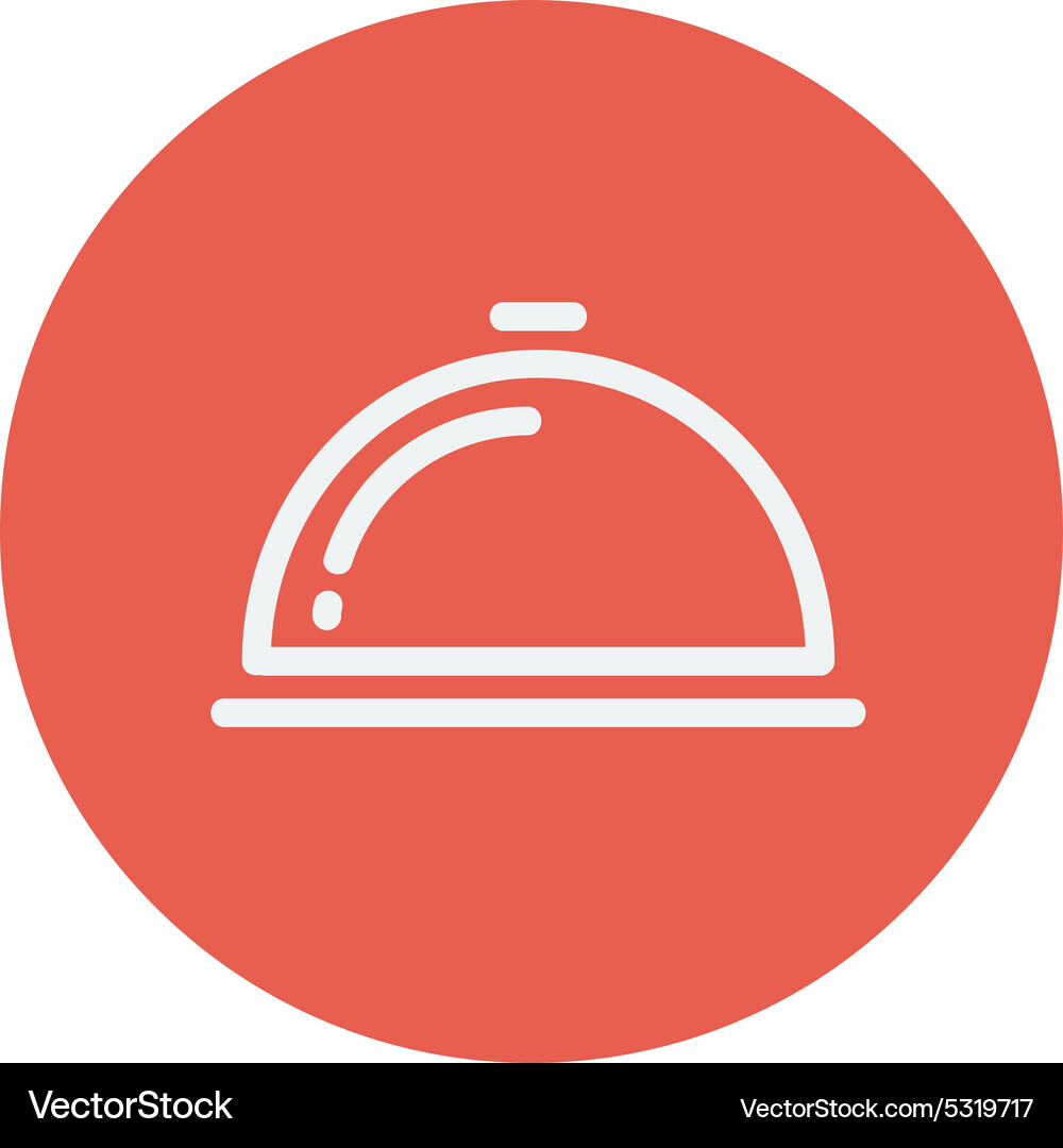 Food cover thin line icon Royalty Free Vector Image