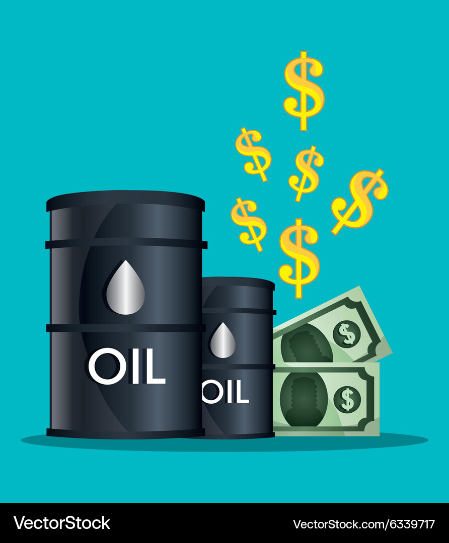 Oil prices and industry Royalty Free Vector Image