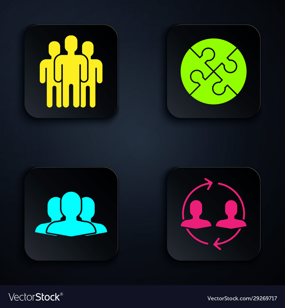 Set human resources users group users group Vector Image