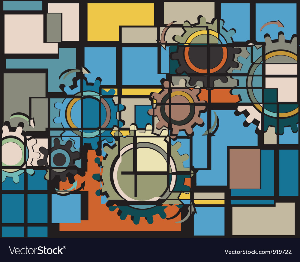 Cogs mosaic Royalty Free Vector Image - VectorStock