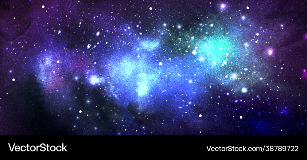 Cosmic beautiful colorful space background Vector Image