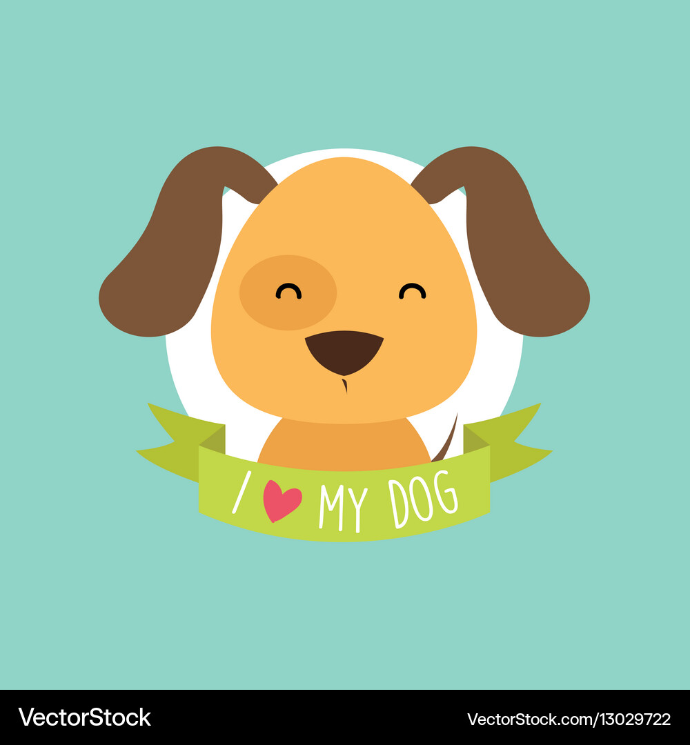 Cute cartoon dog Royalty Free Vector Image - VectorStock