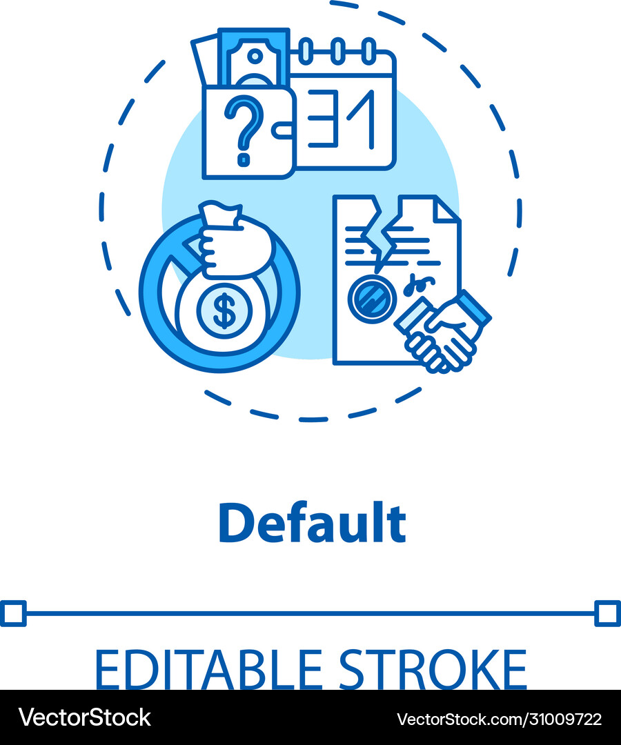 Default concept icon economic crisis financial Vector Image