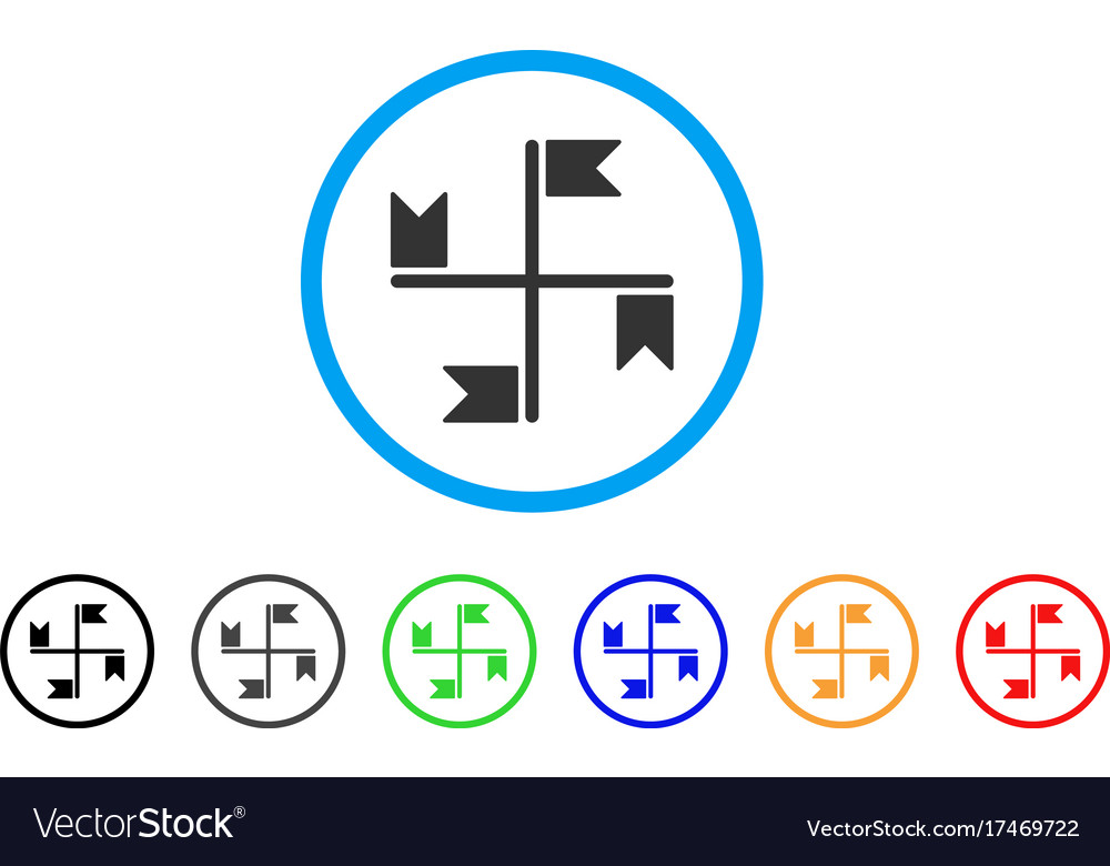 Flags rounded icon Royalty Free Vector Image - VectorStock