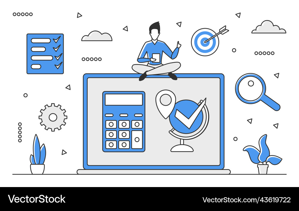 Global international business work Royalty Free Vector Image