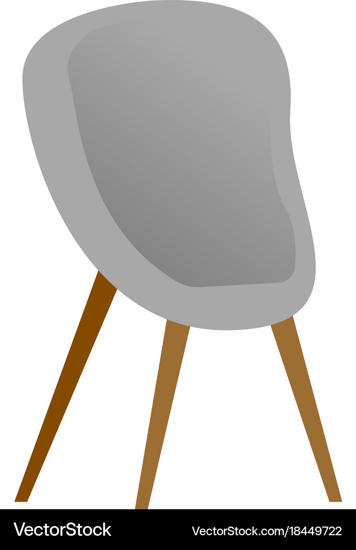 Grey modern chair cartoon Royalty Free Vector Image