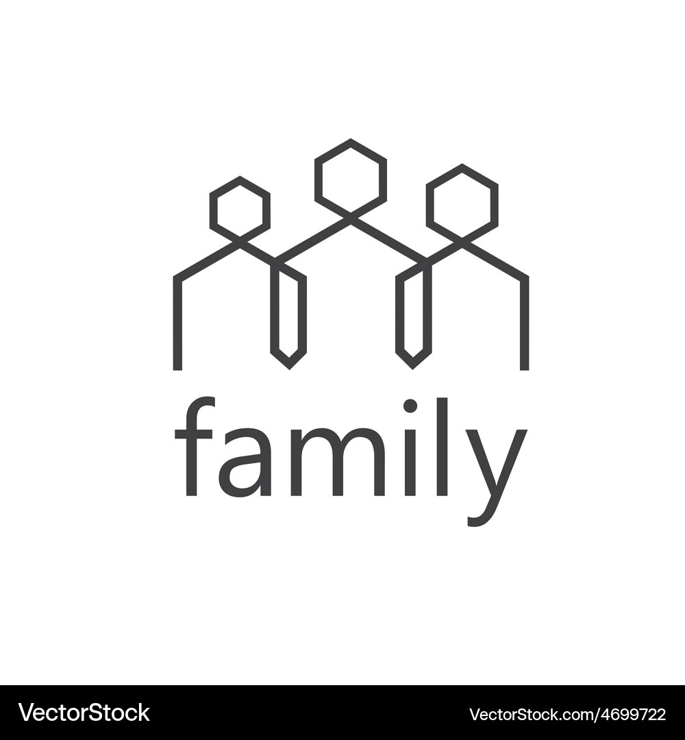 Happy family design template Royalty Free Vector Image