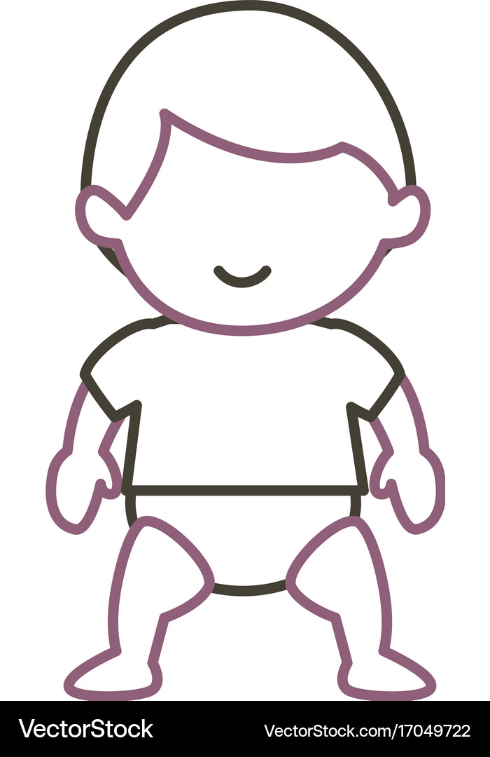 Little baby boy character Royalty Free Vector Image